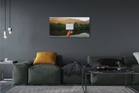 Obrazy na plátně Panorama ruční písmo 120x60 cm