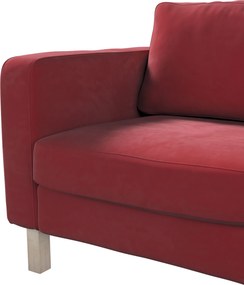 Potah na křeslo IKEA Karlstad, krátký barva červená látka lesklé, sametová