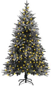 Umělý vánoční stromek s LED zasněžený 180 cm PVC a PE,  3077785 HangarStore.cz
