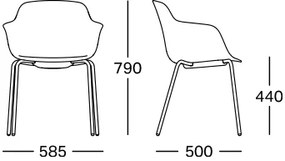 COLOS - Židle LORIA 2GM-UP s područkami - čalouněná
