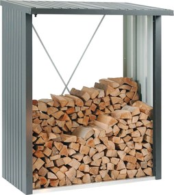 Biohort Stojan na dřevo WoodStock 150 tmavě šedý, 157 x 102 x 199 cm