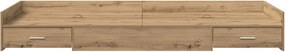 Rám postele s čelo Artisanový dub 90 x 190 cm Kompozitní dřevo 3335252
