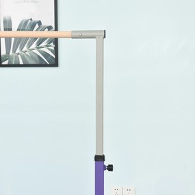 HOMCOM Dětská gymnastická tyč pro 3+ let, nastavitelné tréninkové barové zařízení 92-150 cm, horizontální gymnastická tyč pro zátěž 75 kg, 194x121x15…