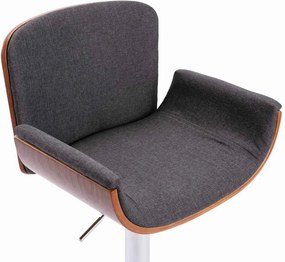 Barová židle šedá textil 287379