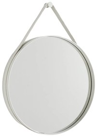 HAY Nástěnné zrcadlo Strap Mirror No 2 Ø50, Light Grey