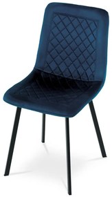 Jídelní židle NOVET — látka, kov, více barev Modrá