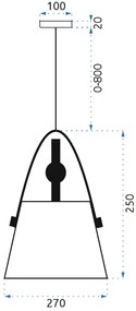 Toolight Buffo, stropní svítidlo 1xE27 APP156-1CP, černá, OSW-00170