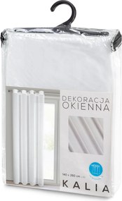 ZÁCLONA NA KROUŽCÍCH KALIA 140X260 CM BÍLÁ