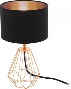 Stolní lampa Eglo Carlton2 černá, měděná, 60 W Popis
