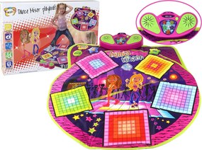 LEAN Toys Taneční podložka pro děti na baterie se světly a zvuky na tanec, 91 cm x 93 cm