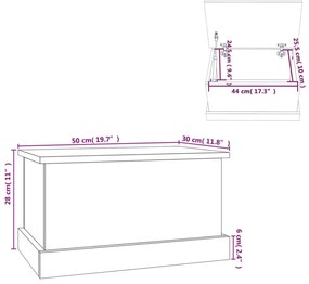 Úložný box kouřový dub 50 x 30 x 28 cm kompozitní dřevo - Default Title