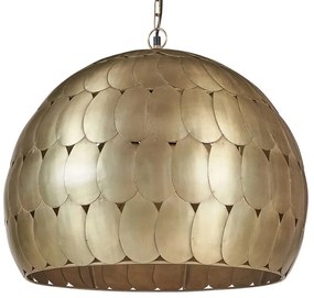 Kovová závěsná lampa mosazná HARANGI Beliani