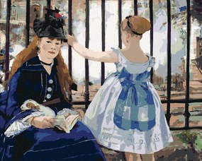 zuty zuty - malování podle čísel - u železnice (édouard manet), 40x50 cm, plátno+rám