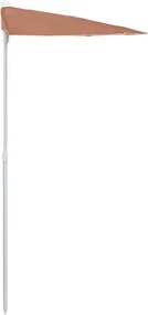 Zahradní půlkruhový slunečník s tyčí 180 x 90 cm terakotový 315564