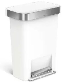 Simplehuman Koše - Odpadkový koš 45 l, s kapsou na sáčky, nerez/bílá CW1387CB