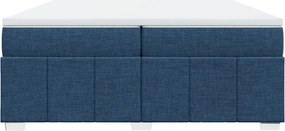 Box spring postel s matrací modrá 200x200 cm textil 3285504