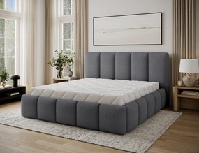 Postel Edvige + Dřevěný rám + plynový výtah + kontejner 160x200