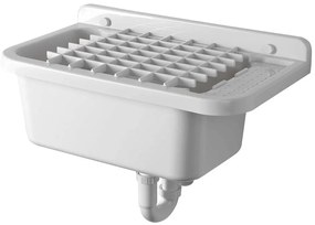 Aqualine, Závěsná výlevka s odkládací plochou 60x34cm, plast, bílá, PI5060