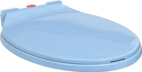 vidaXL WC sedátko s pomalým sklápěním rychloupínací oválné [145817] Barva: Modrá