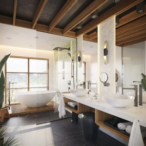 Hansgrohe AddStoris, jednoduchý háček, kartáčovaný černý chrom, HAN-41742340