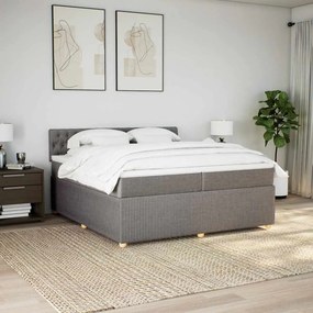 Box spring postel s matrací taupe 200x200 cm textil 3289874