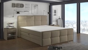 Paris postel boxspring 180x200 výběr barev - s úložným prostorem