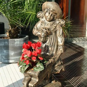 Roto dekorativní květináč DĚVČÁTKO - bronzově hnědá