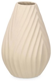 Keramická váza DIAGONAL STRIPE, béžová