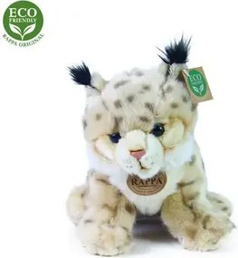 RAPPA Plyšový rys sedící 25 cm / ECO-FRIENDLY / od 0 měsíců