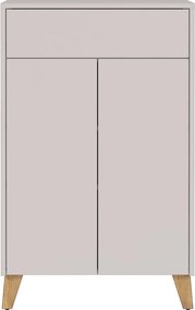 Krémová matná vysoká koupelnová skříňka 63x101 cm Arnea – Germania