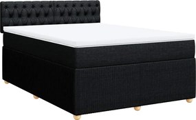 Box spring postel s matrací černá 140 x 190 cm textil 3289760