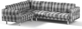 Potah na pohovku IKEA Norsborg rohová 5-místná barva šedá látka pletený vzor, vzorované