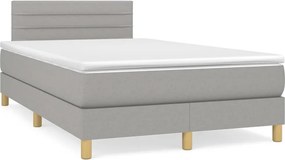 Box spring postel s matrací světle šedá 120 x 200 cm textil 3140681