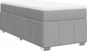 Box spring postel s matrací světle šedý 100 x 200 cm textil 3285449
