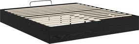 Ottoman postel Černý Dub 203 x 160 x 25 cm Dřevěný materiál 3409214