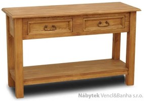 dřevěný rustikální stylový konferenční stolek z masivního dřeva borovice Mexicana CON07 euromeb