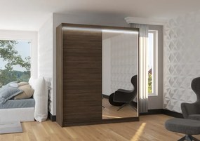 Posuvná skříň se zrcadlem a LED osvětlením VIKI 180
