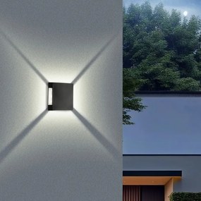 Brilagi - LED Venkovní nástěnné svítidlo QUADRAY LED/4W/230V černá IP65