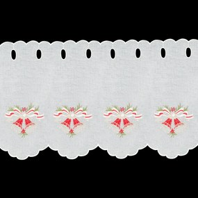 KRÁTKÁ ZÁCLONA NA POUTKÁCH XMAS16 145X40 CM VZOROVANÁ
