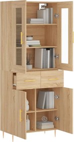 Skříň highboard dub sonoma 69,5 x 34 x 180 cm kompozitní dřevo 3198524