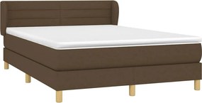 Box spring postel s matrací tmavě hnědá 140x200 cm textil 3126888