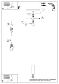 Sollux SL.1686 - Lustr na lanku LAMI 1xGU10/10W/230V bílá