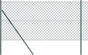 Oplocení na řetězcích se upevňuje na zem 10 x 1,5 m Zelená 3351080