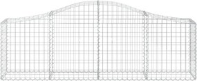 Klenuté gabionové koše 7 ks 200x30x60/80 cm pozinkované železo 3145393