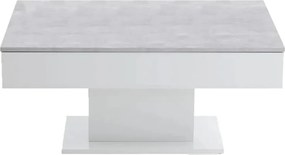 FMD Konferenční stolek dub s patinou a bílý [428686] Barva: Betonová šedá
