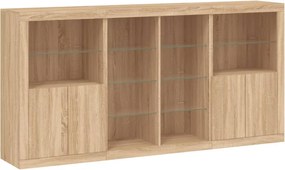 Příborník s LED osvětlením dub sonoma 202 x 37 x 100 cm 3209186