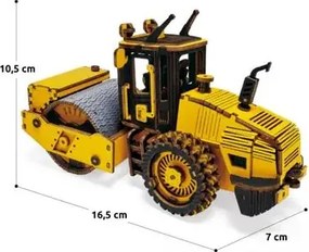 RoboTime dřevěné 3D puzzle Silniční válec / od 8 let / 149 dílků / Obt