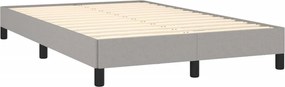 Box spring postel s matrací světle šedá 120x190 cm textil 3269657