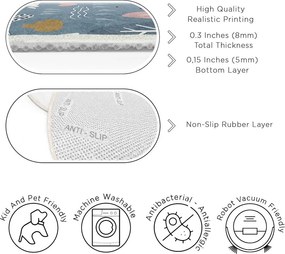 Modrý pratelný dětský koberec ø100 cm Forest Land – Mila Home
