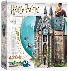 3d puzzle wrebbit 3d puzzle harry potter: bradavice, hodinová věž 420 dílků